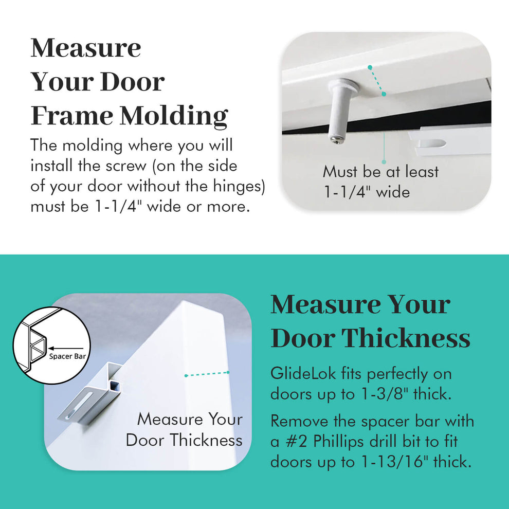 1 Pack – GlideLok Child Safety Door Top Lock | for Interior & Exterior ...
